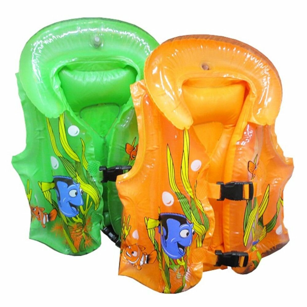 Надувной жилет "Рыбки" оранжевый, 43х30см, 3-6лет