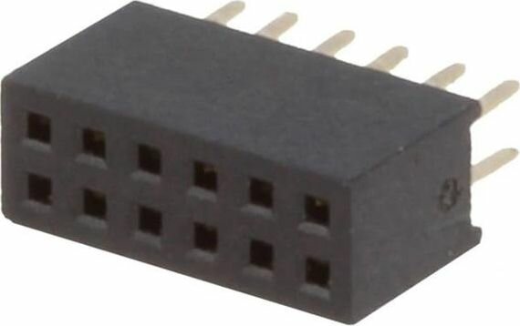 Гнездо CONNFLY DS1065-03-2*6S8BV Гнездо IDC "мама" PIN 12 прямой 1,27мм THT 2x6 gold flash 1А 1шт