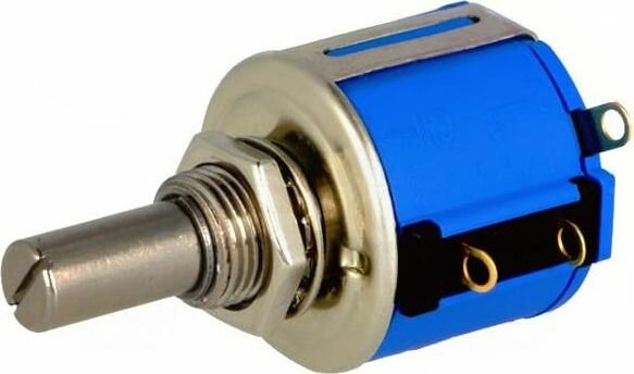 Потенциометр BOURNS 3540S-1-102L осевой многооборотный 1кОм 2Вт 5% 6,35мм IP40 1 шт