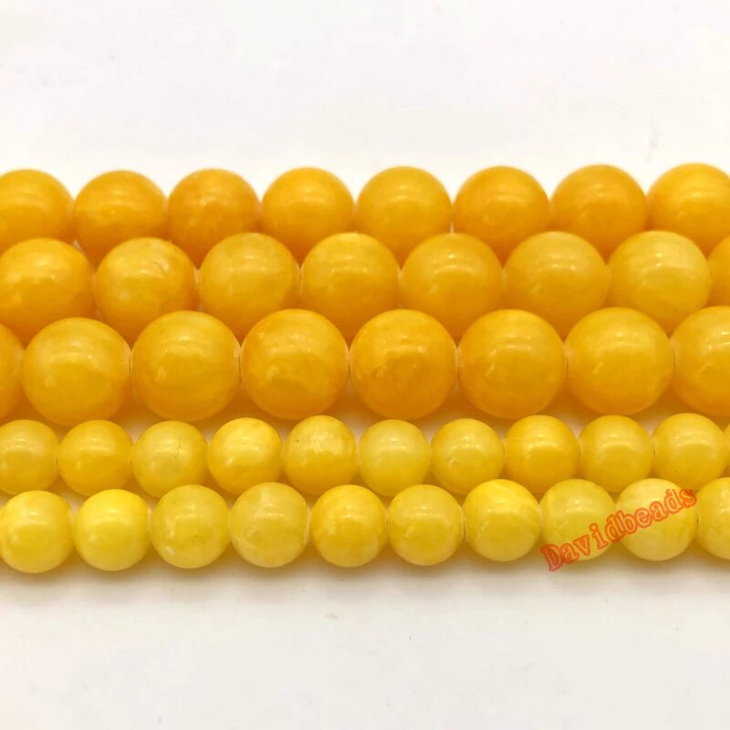MOON BEADS Желтые Яшмы Бусины Халцедон 4-12мм 10mm 38pcs 1lot