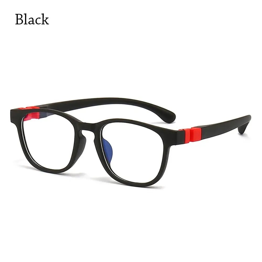 Детские силиконовые очки с защитой от синего света Black, Черный