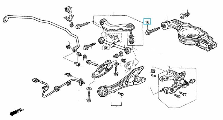 Болт, регулировка нижнего рычага (Оригинал)