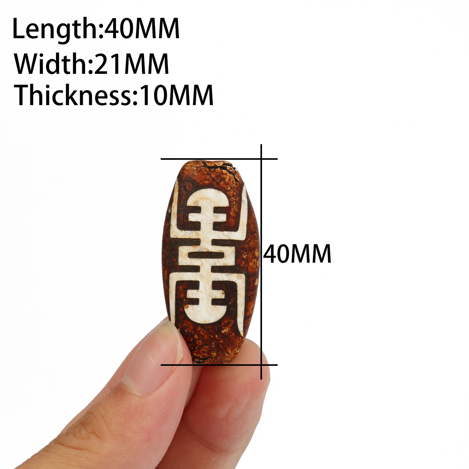 Винтаж бусины Тибетский дзи агат черный белый LNMBII Коричневый, 10