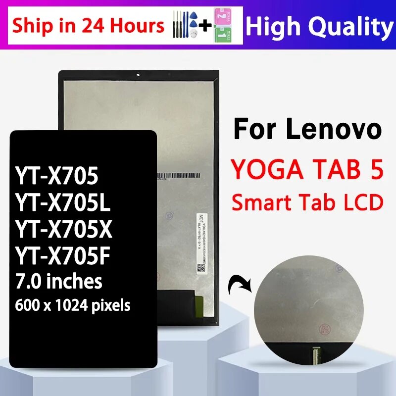10,1-дюймовый дисплей YT-X705 для Lenovo Yoga Tab 5 Smart Tab YT-X705L YT-X705X YT-X705F ЖК-дисплей с цифровым преобразователем сенсорного экрана в сборе