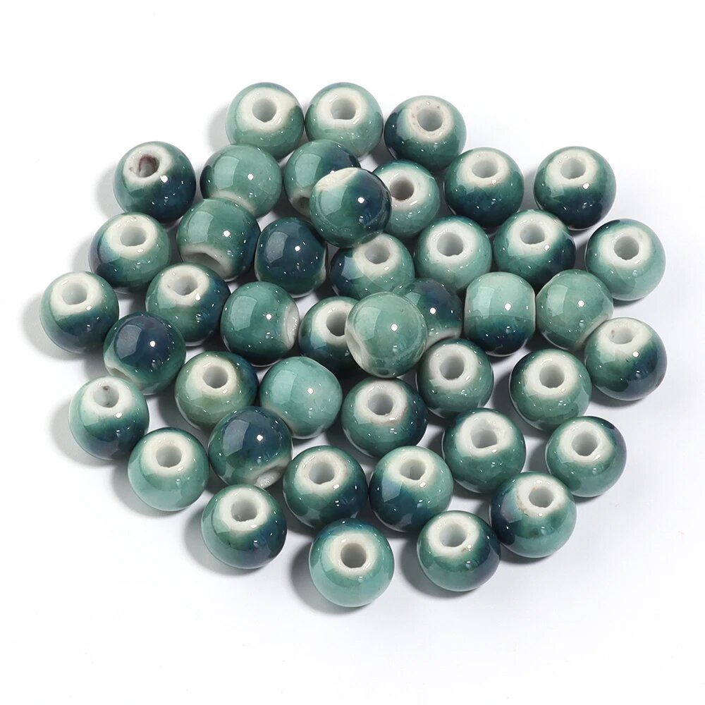 Керамические бусины Xinyao 10 мм 10 шт. Изумрудный, green