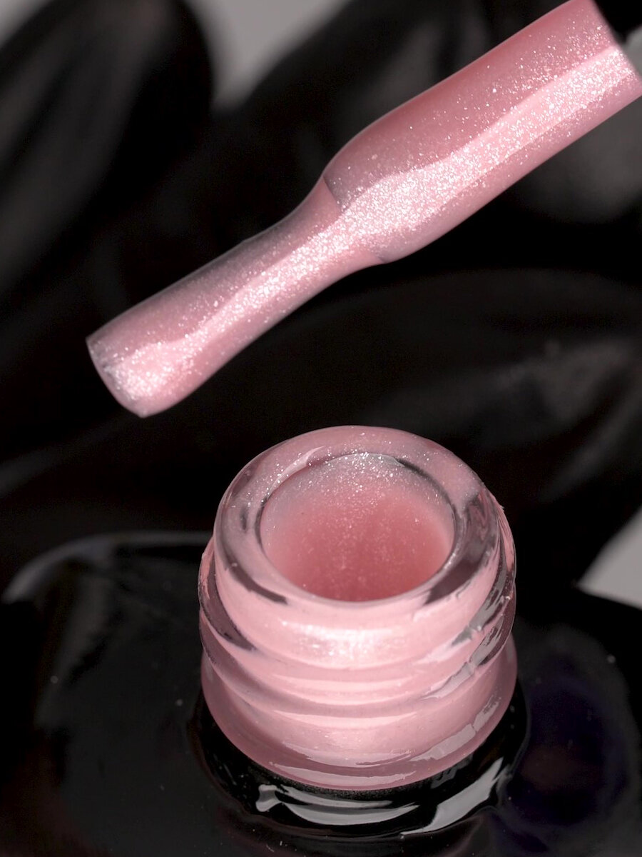 Nail Club professional Камуфлирующее базовое покрытие для ногтей GUMMY BASE Shimmer, 13 мл.