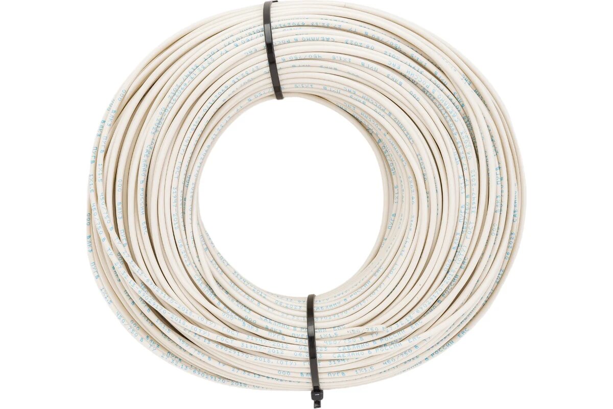 ПУГВ Торкабель 1,5 мм² белый 100 м в коробке - провод для внутренних электросетей