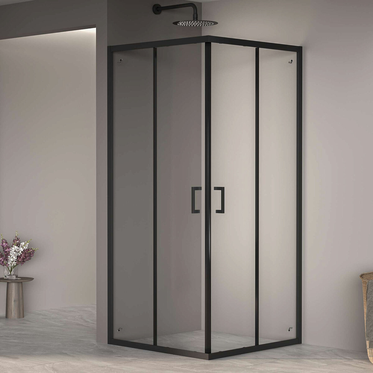 Душевой уголок RGW Passage PA-030B 100x100 350803000-14 стекло прозрачное/профиль черный