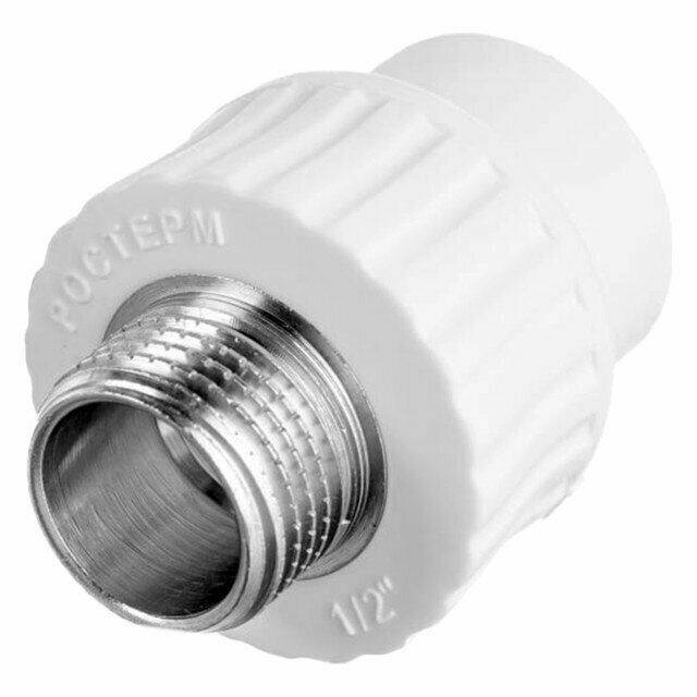 Муфта PPR ростерм комбинированная d20х1/2 НР для систем водоснабжения и отопления