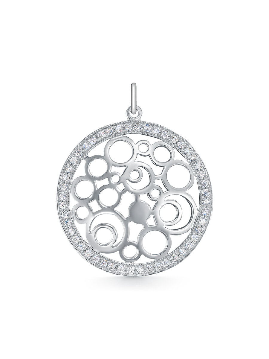 Подвеска, серебро, 925 проба, родирование