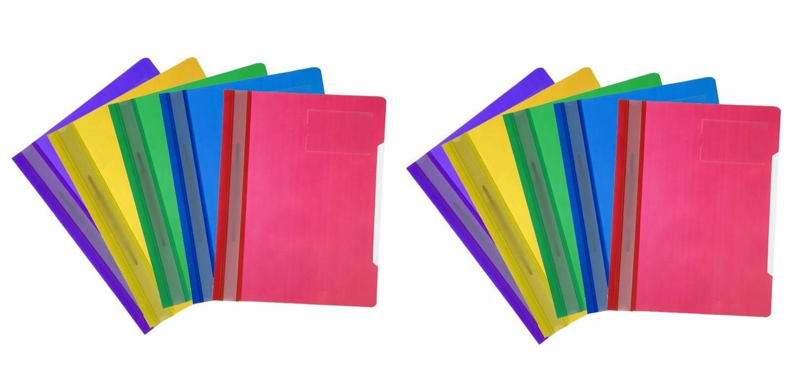 Attache Папка-скоросшиватель пластиковый А4, карман для визитки, 10 шт в упаковке, 2 уп