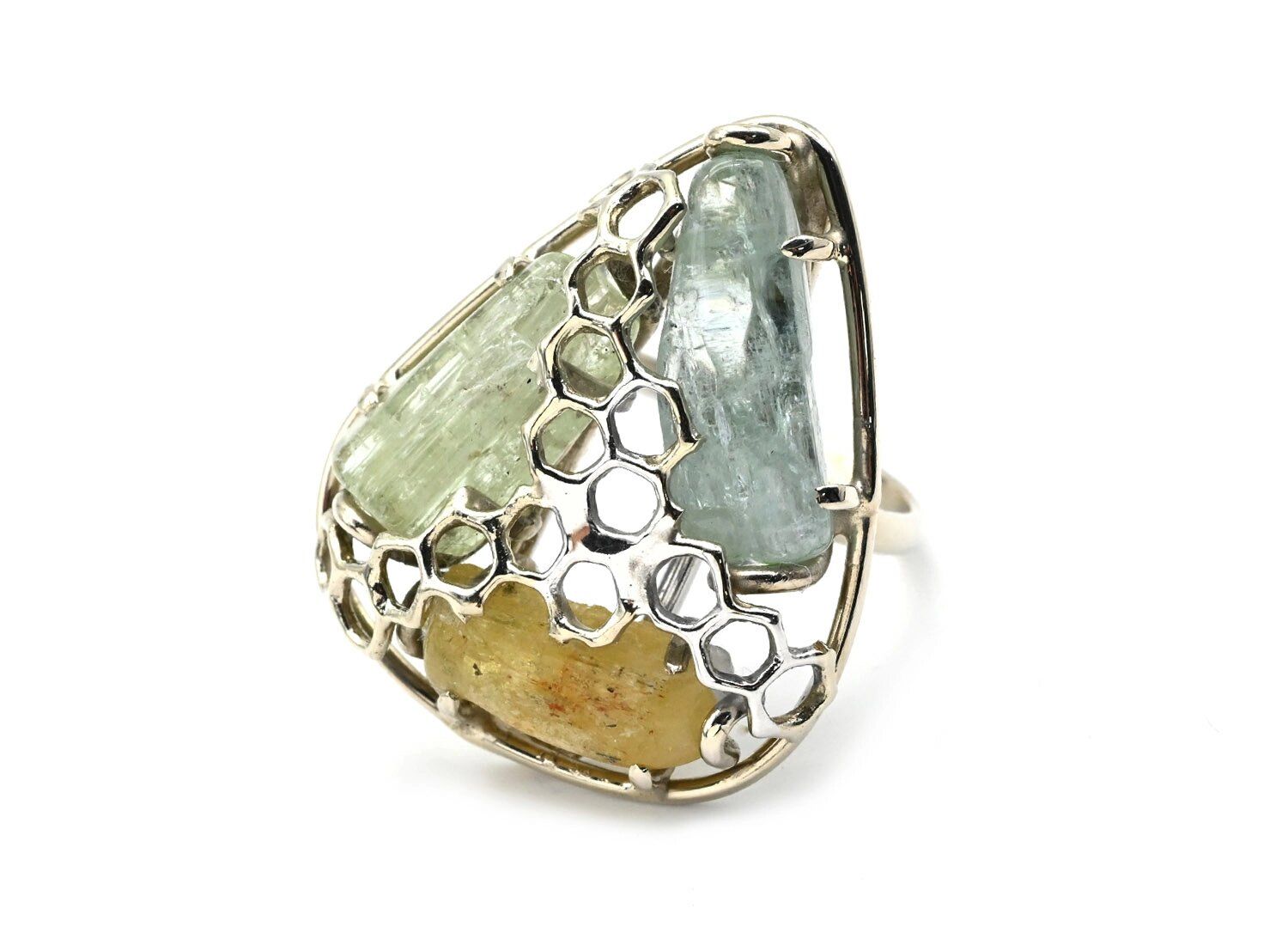 Кольцо, аквамарин