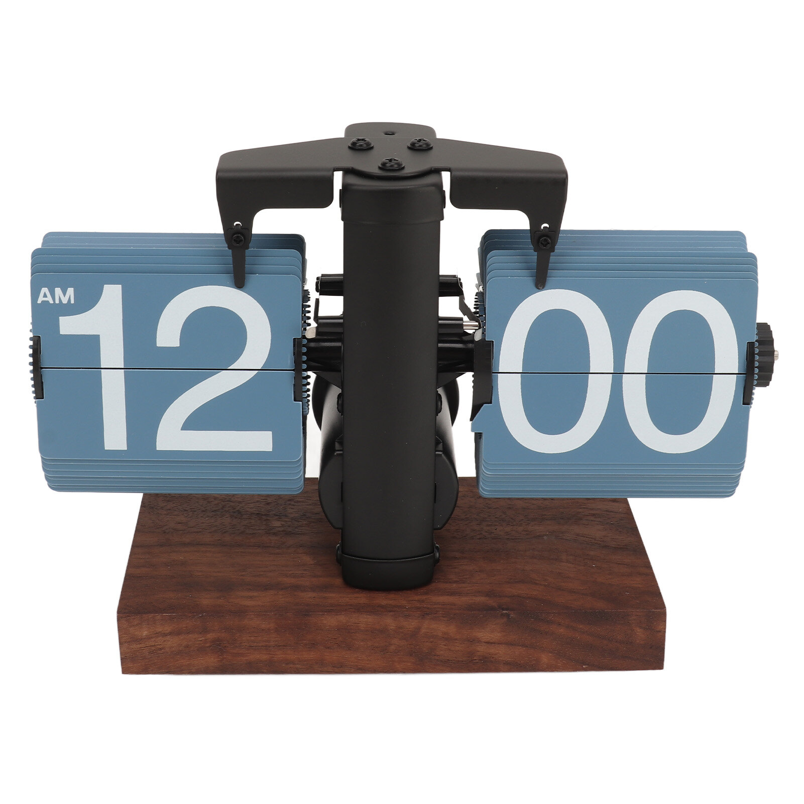 Цифровые раскладные часы в стиле ретро, автоматические поворотные механические часы на батарейках для украшения дома, комнаты, офиса, синие