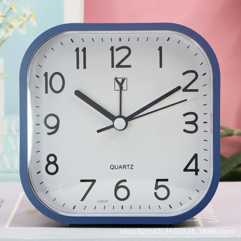 Будильник ретро металлический 5inch настольный бесшумный прикроватный модный настольный часы для гостиной спальни европейские простые настольные часы