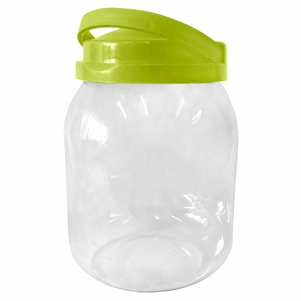 Банка для продуктов Plast team "Verona", для сыпучих, 3 л, 15х15х22,5 см, с ручкой, квадратная, цвет Салатовый