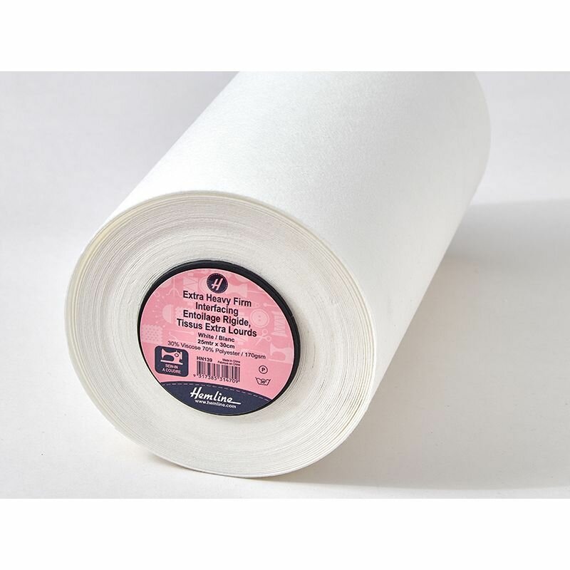 Флизелин HEMLINE Сверхплотный, пришивной, белый, 25 м