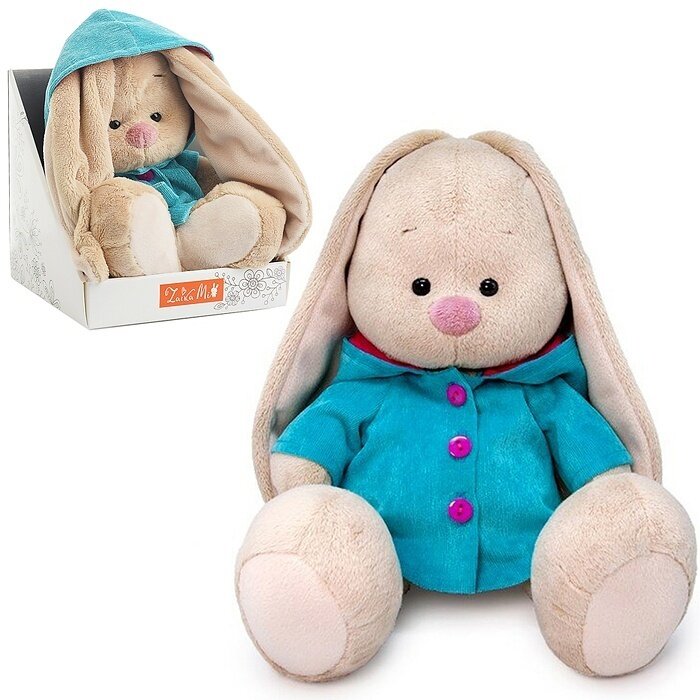 Заяц игрушечный мягкий Basik&Ko Ми, в вельветовом пальто, малый (SidS-489)