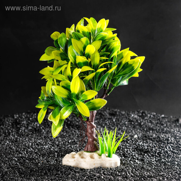 Растение искусственное аквариумное, 15.5×12×20.5 см