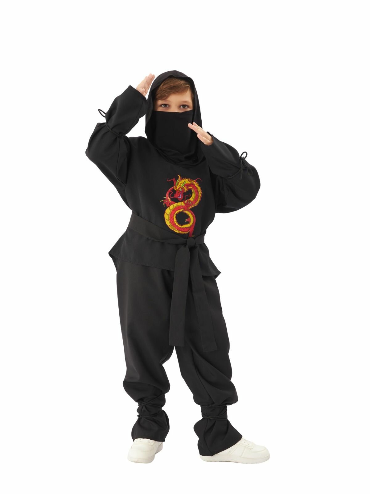 Детский карнавальный костюм Ниндзя для мальчика (размер 128-134)