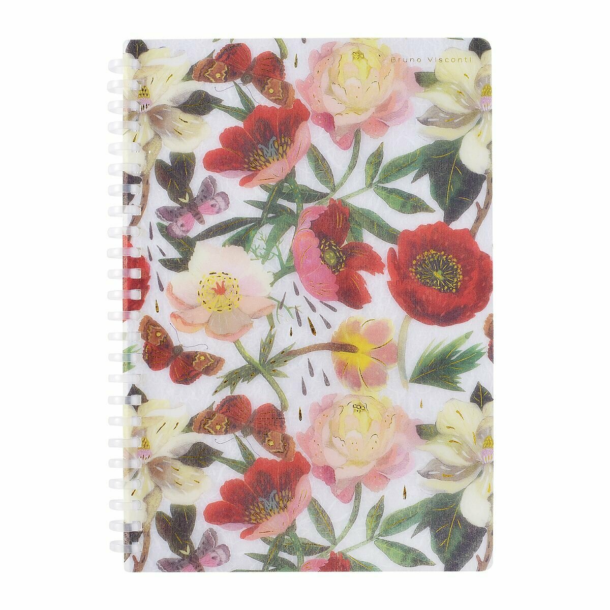 Тетрадь общая BrunoVisconti А5 "Пионы" 60 л, клетка