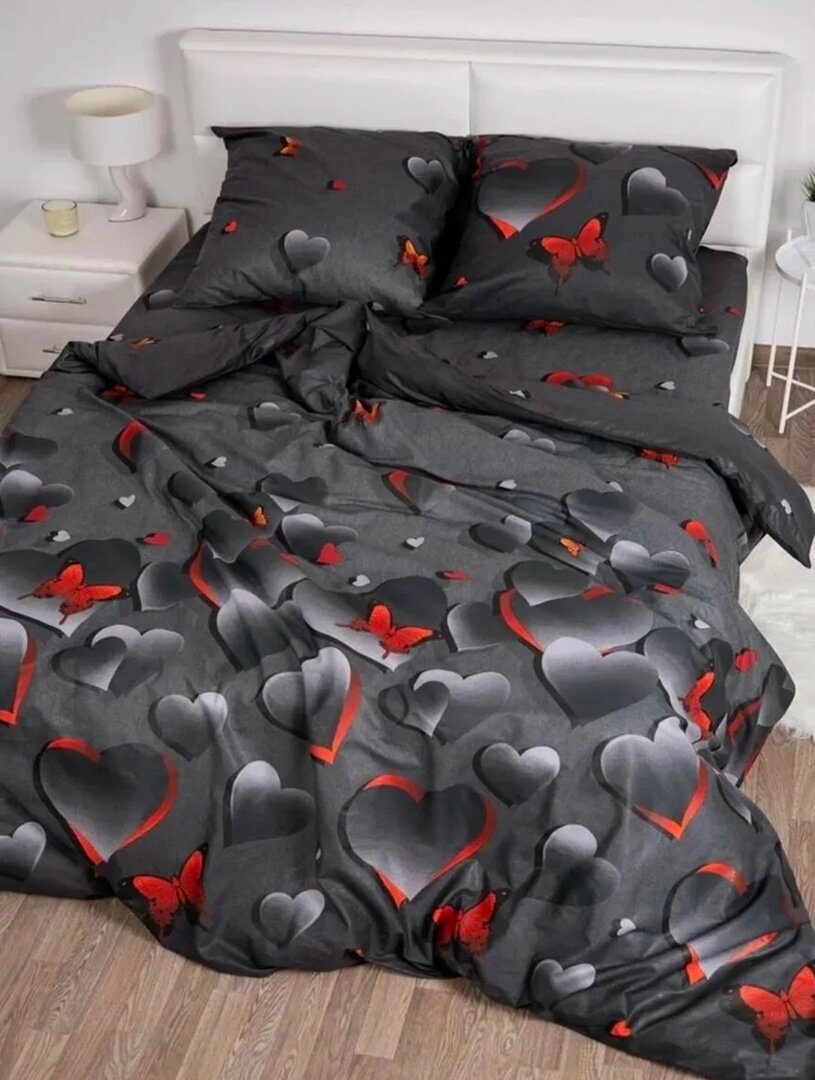 Постельное белье Страсть, размер двухспальный с евро простынью , Бязь - люкс Премиум, 100% хлопок, без примесей синтетики, производство РФ