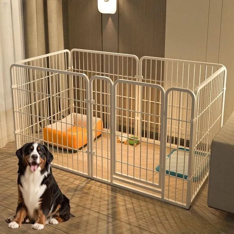 Усиленный вольер для собак, кошек, кролика. Металлическая складная клетка для крупных, средних и мелких пород домашних животных. Уличная будка для щенков и котов. 6 секций