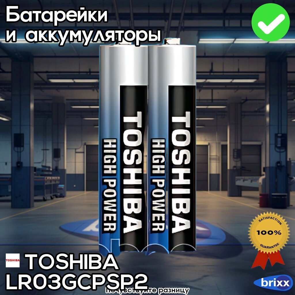 Toshiba; Lr03gcpsp2; Батарейка Lr03 Щелочная (Alkaline) High Power Aaa 1.5V 2 Шт. Спайка | TOSH.