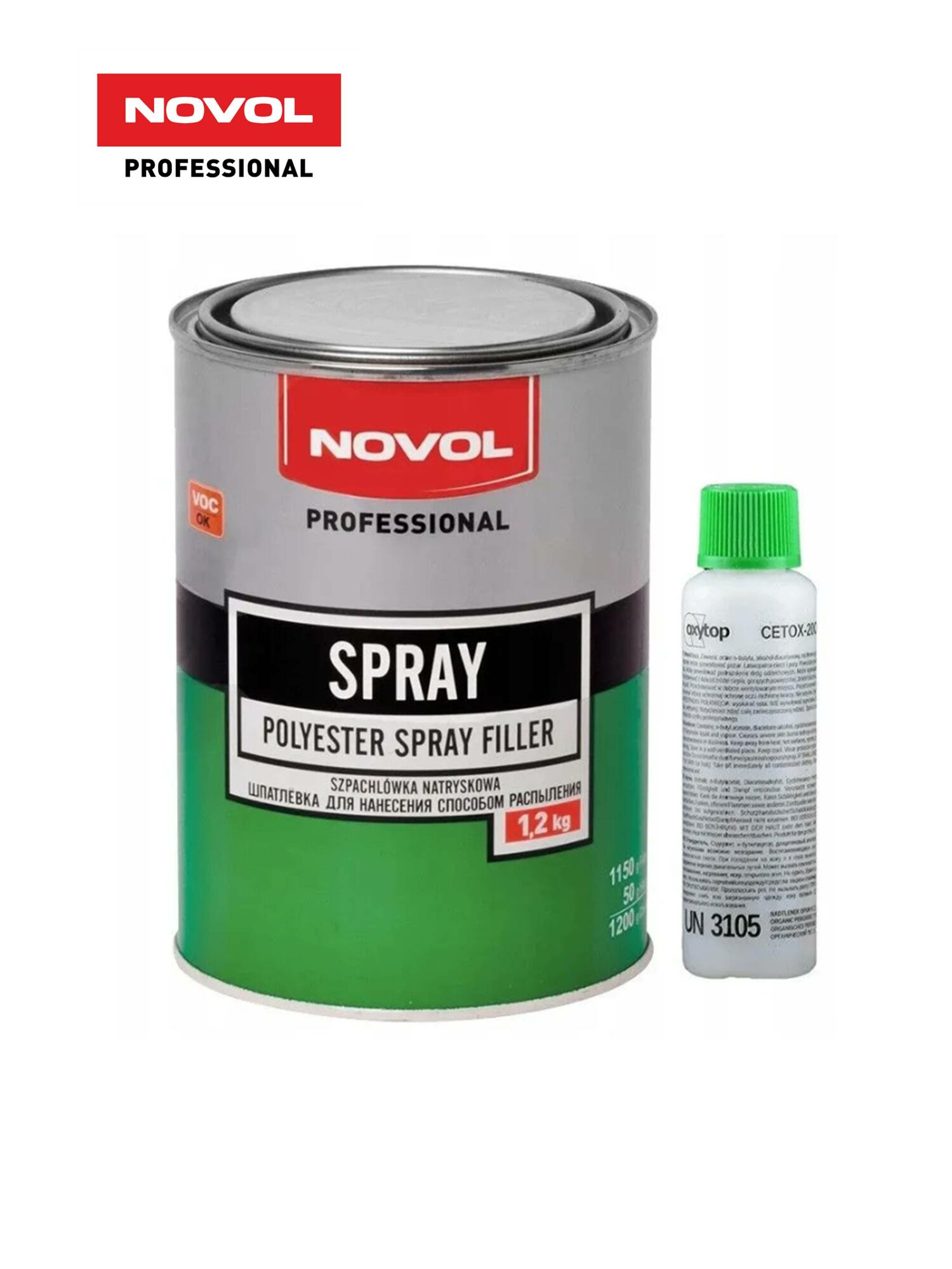 Шпатлевка распыляемая SPRAY, серая, 1.2кг