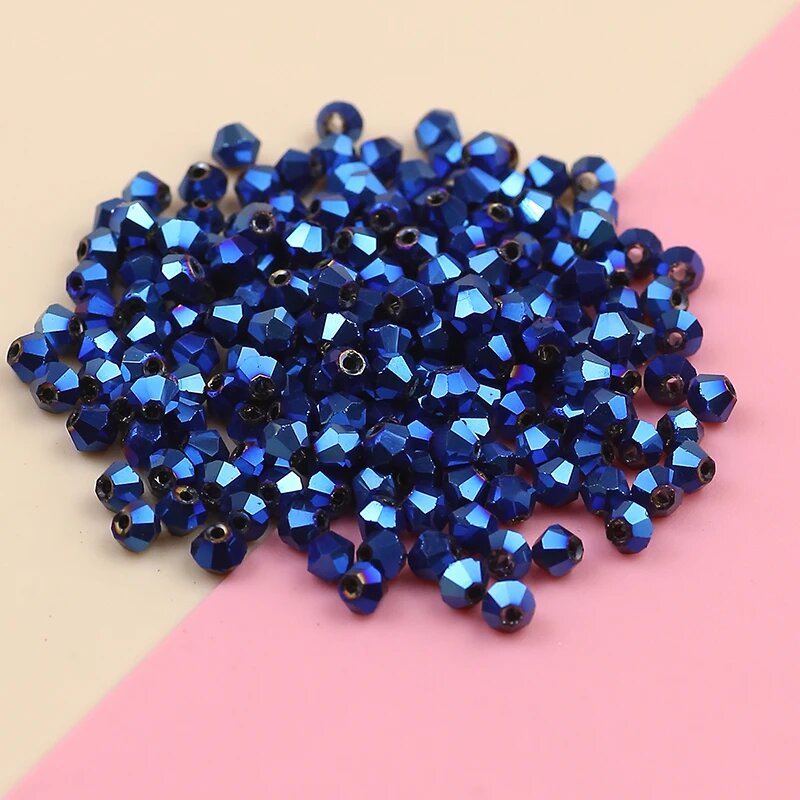 Бусины хрустальные синие Sapphire blue 3 мм 200 шт