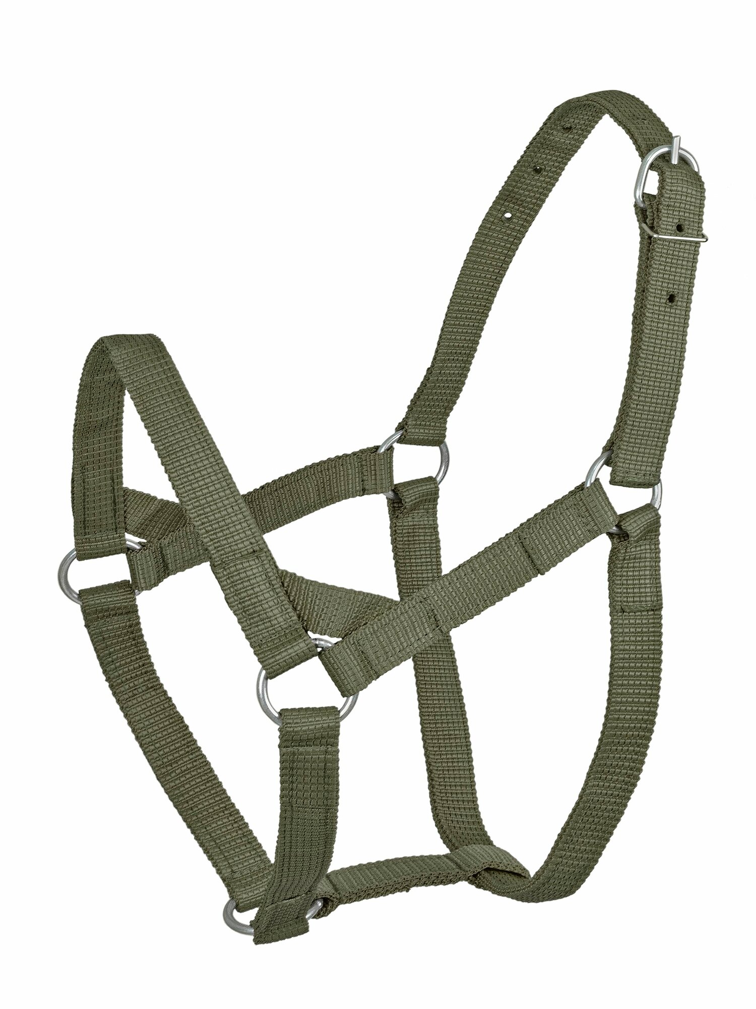 Недоуздок Reiter, для лошадей, нейлон, тройной, размер Full, цвет хаки