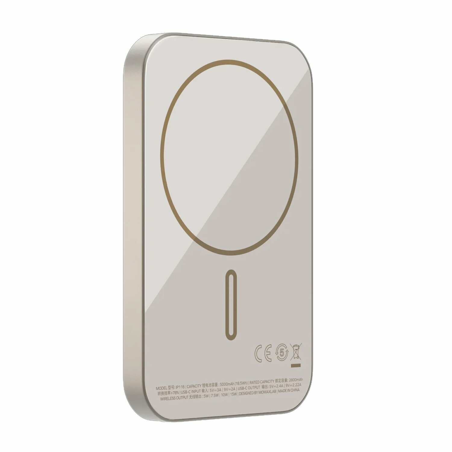 Портативное зарядное устройство Momax IP116A Q.Mag X 5000mAh Titanium (IP116AE)