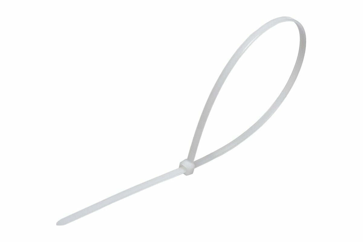 Rucelf нейлоновая стяжка 5x400 мм белая, 100 шт, СТБ-5x400-Б, прочное крепление