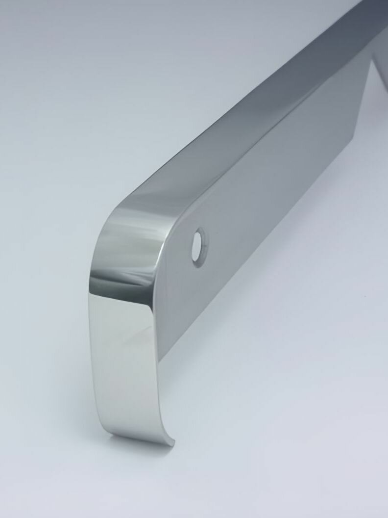 Планка для столешницы щелевая из нержавеющей стали полированная R9 38мм