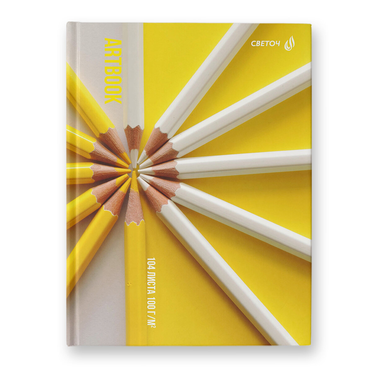 Светоч 104А46-OS50 Артбук скетчбук с глянцевой ламинацией A5 100 г/м2 белый блок 104 листа 7Бц