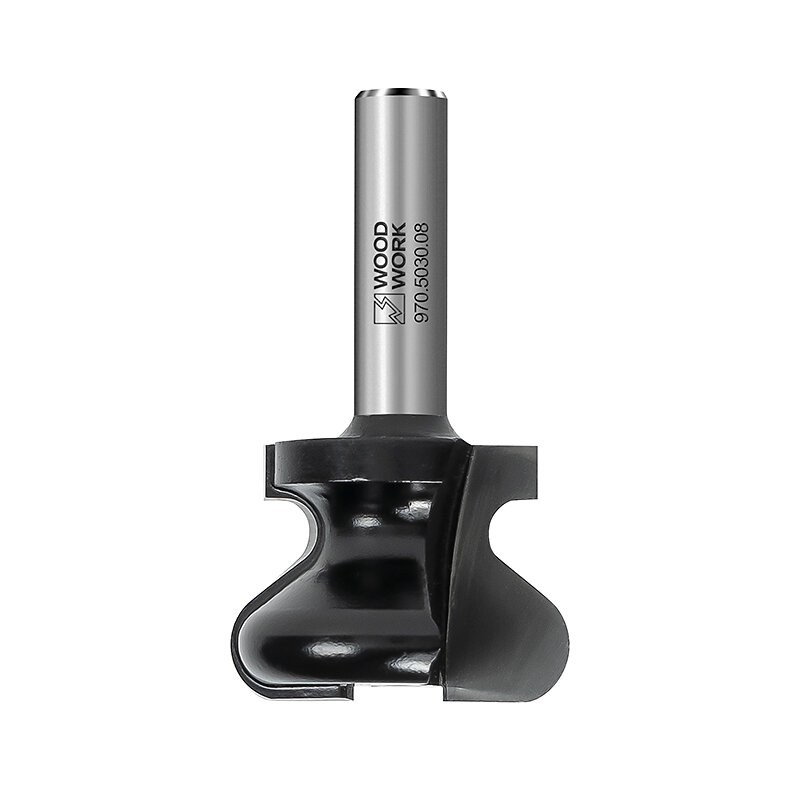 Фреза с тефлоновым покрытием для интегрируемых( профильных ) ручек радиус 5/2,8 мм под толщину 16-19 мм D30 мм Н22 мм хв. 8 мм