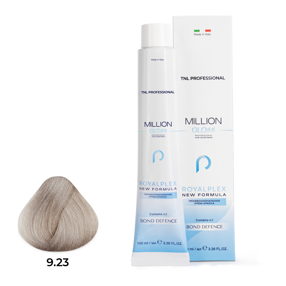 TNL, Million Gloss - крем-краска для волос (9.23 Очень светлый блонд перламутр. золотистый), 100 мл