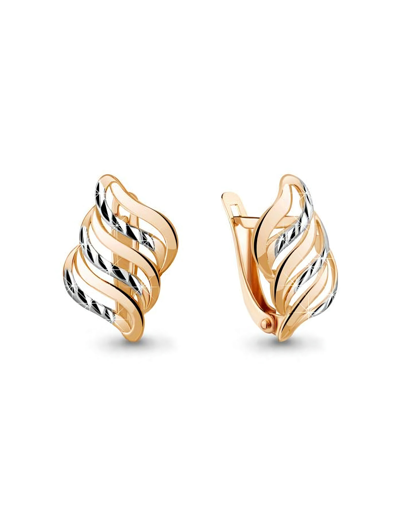 Серьги, красное золото, 585 проба
