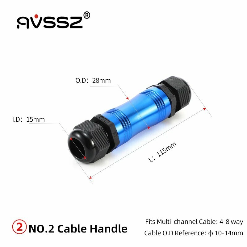 AVSSZ XLR Cable Handle No.2, Cable O.D 10-14mm