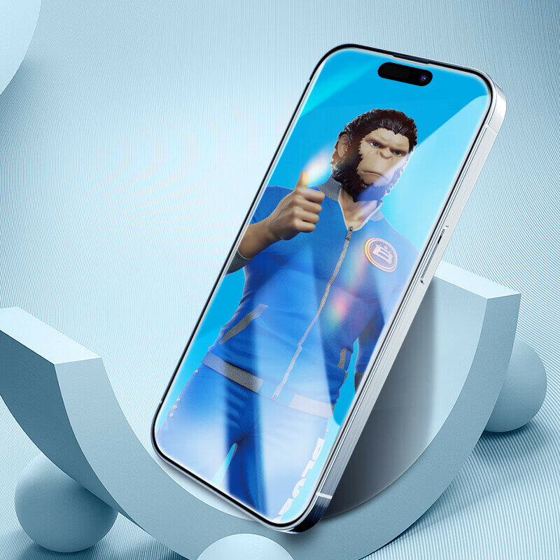 BLUEO Защитная пленка из закаленного стекла для iPhone 15 полное покрытие высокая четкость анти-отпечатки и