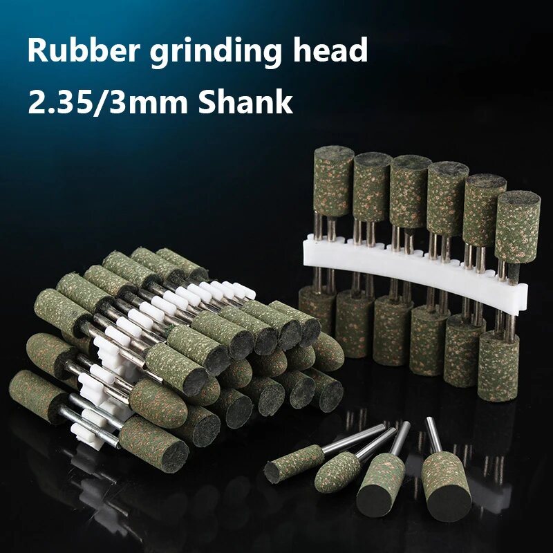 Резиновая шлифовальная головка с хвостовиком 2,35 мм/3 мм для вращающихся 2.35mm, Tip Head, 8mm-5Pcs