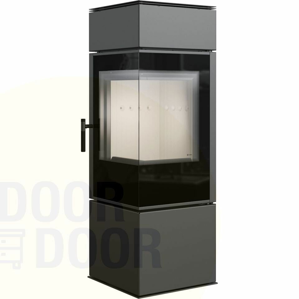 Печь-камин Kratki THOR 8, Сталь, черный, 44x130x45,2 см.