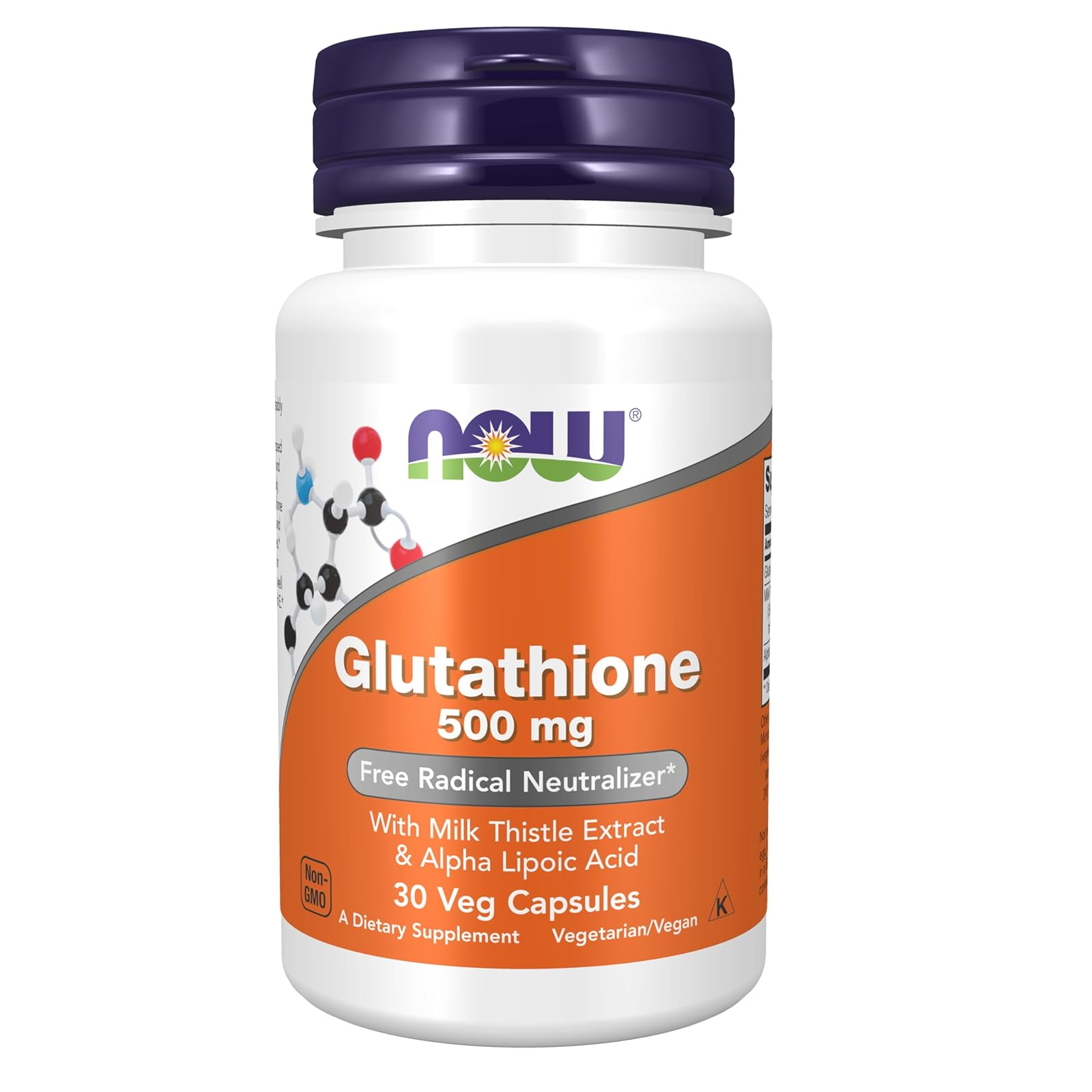 Глутатион, 500 мг, 30 капсул, NOW Foods, Glutathione, для иммунитета, антиоксидант, детокс