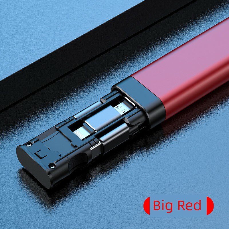 Budi 3-in-1 USB 2.0 TF карт-ридера адаптер для мобильного устройства и ПК, красный цвет, поддержка OTG