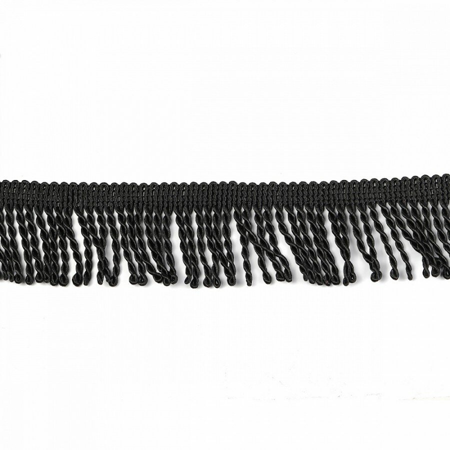 Бахрома 0390-0910 цв.6482 шир. 62мм цв. черный уп.10м