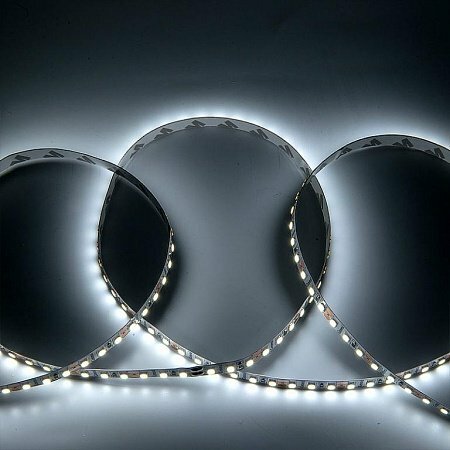 Светодиодная лента "GENERAL PRO" GLS-2835, 12В, 9.6Вт, IP20, 6000K, холодный белый