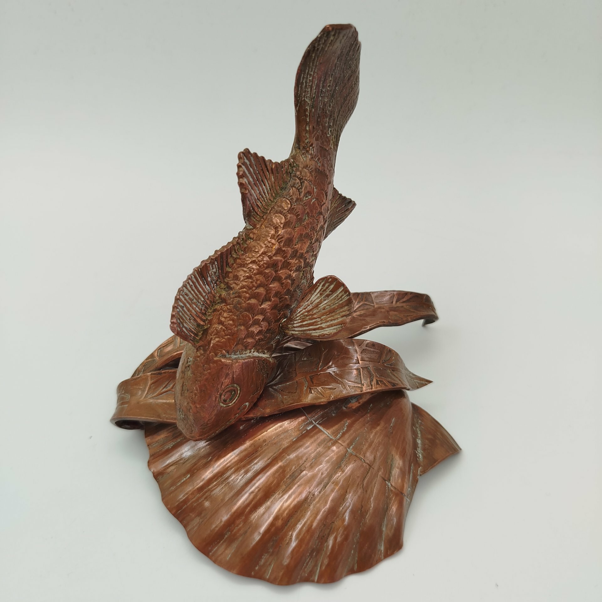 Статуэтка "Карп", медь, литье, Западная Европа, 1950-1980 гг.