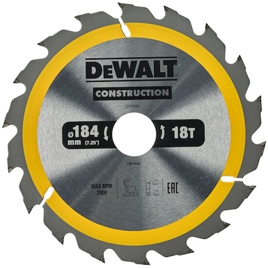 Диск пильный по дереву с гвоздями Dewalt DT1941