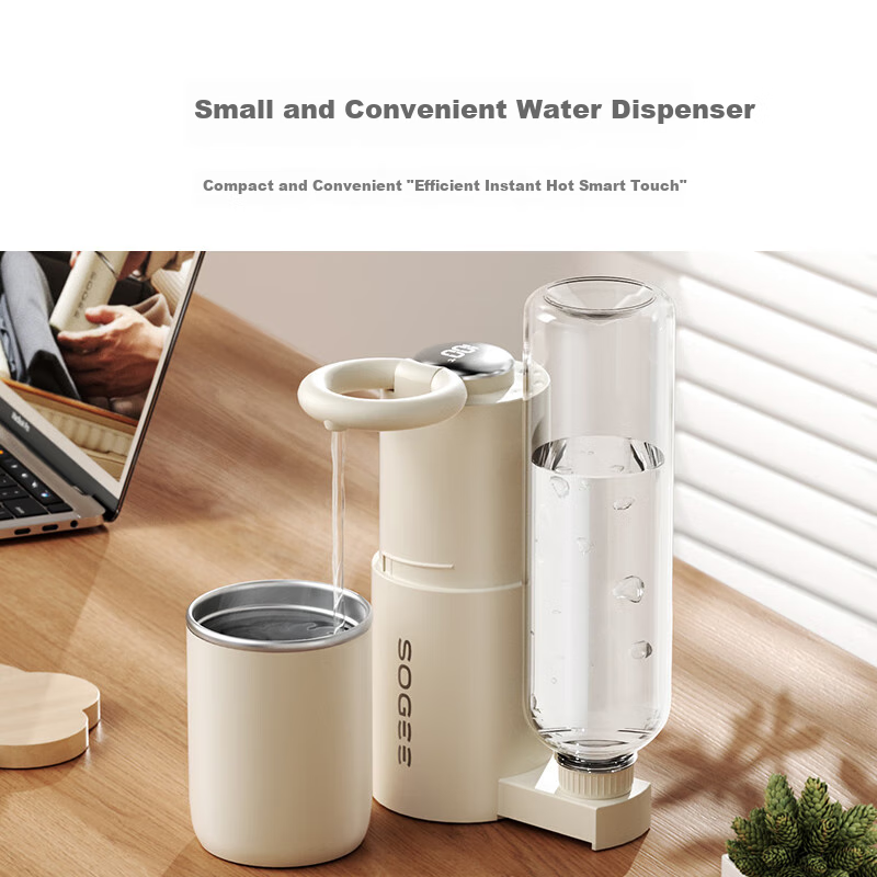 XiaoZhi Portable Instant Hot Water Dispenser Household Small Desktop Electric Kettle Tabletop Direct Drinking Travel Electric Cup Barrel Water Pump Dormitory Mini Quick Heating YB01