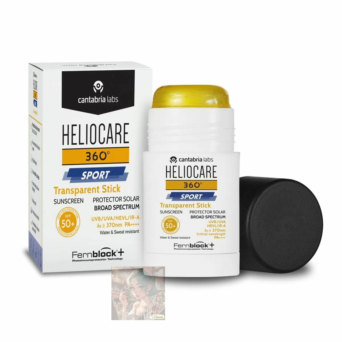 Heliocare Средства для загара и защиты от солнца 360 sport transparent stick SPF50+ 25 г