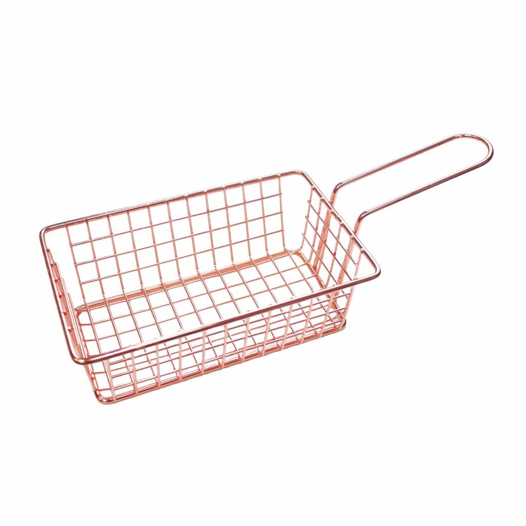 Набор для выпечки, Американская креативная корзина для картошки фри - прямоугольная розовое золото